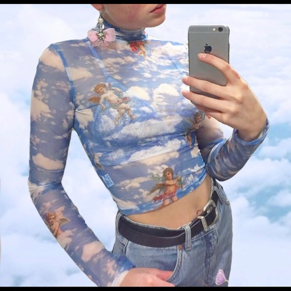 Tops | Angel Mesh Top | Poshmark
